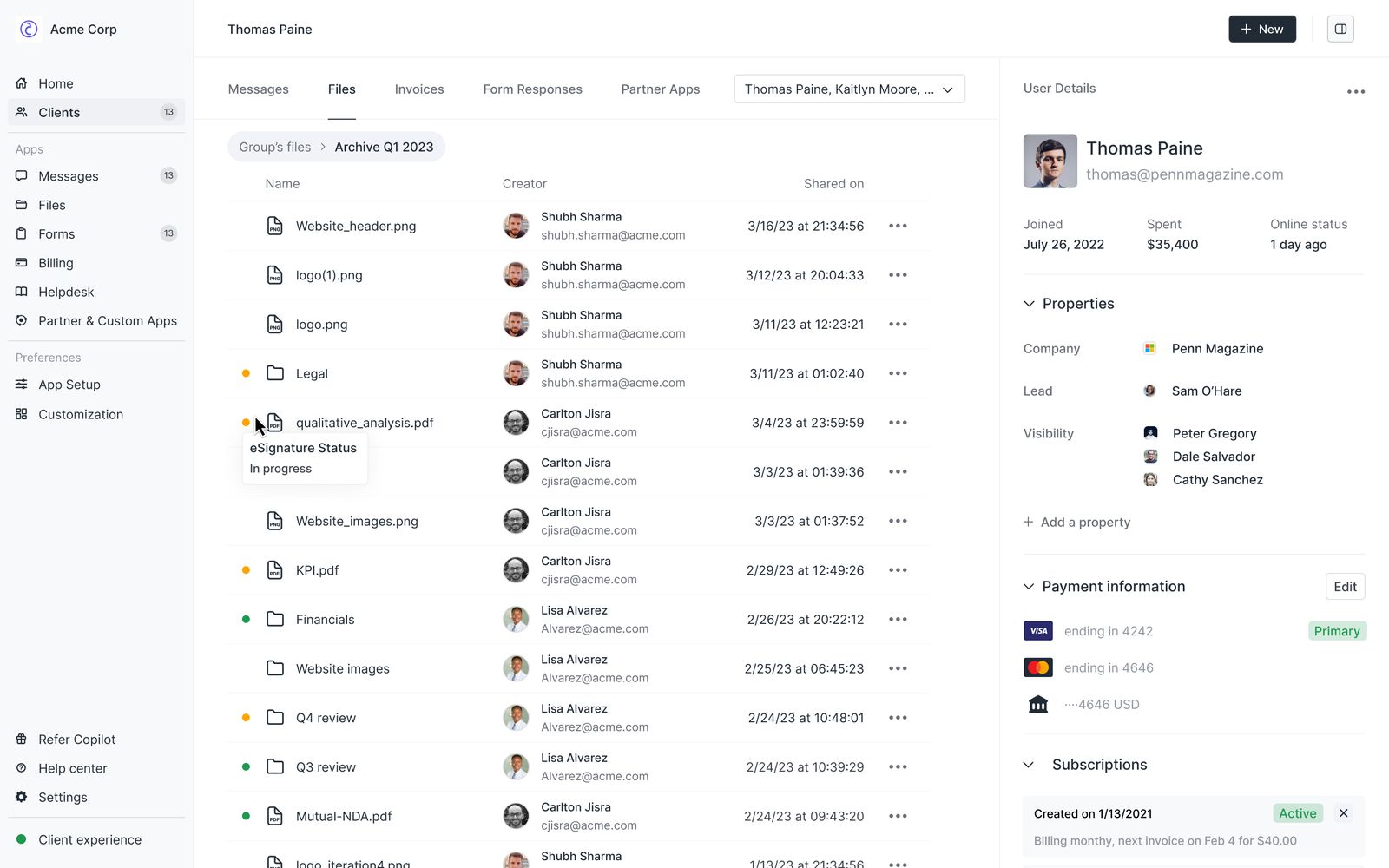 April 24: Files API & Improved Client Details UI